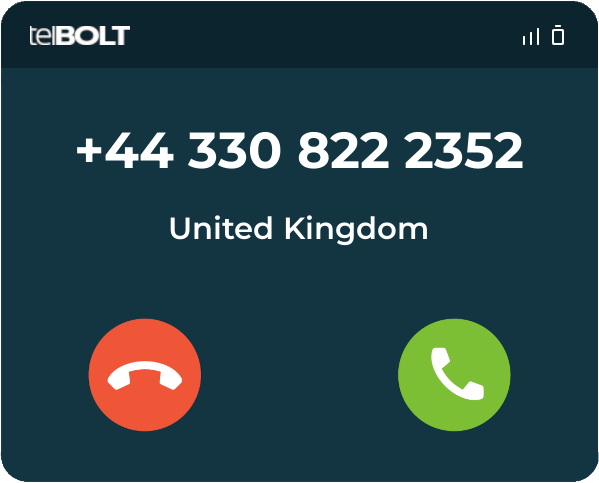 Who is 03308222352 / 0330 822 2352 from United Kingdom - telBOLT