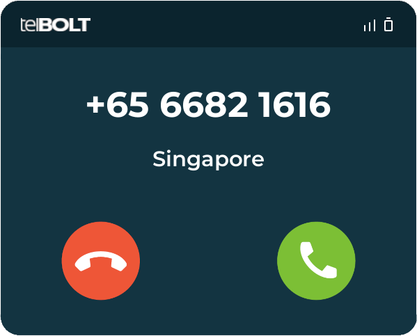 Who is 66821616 / 6682 1616 from Singapore - telBOLT
